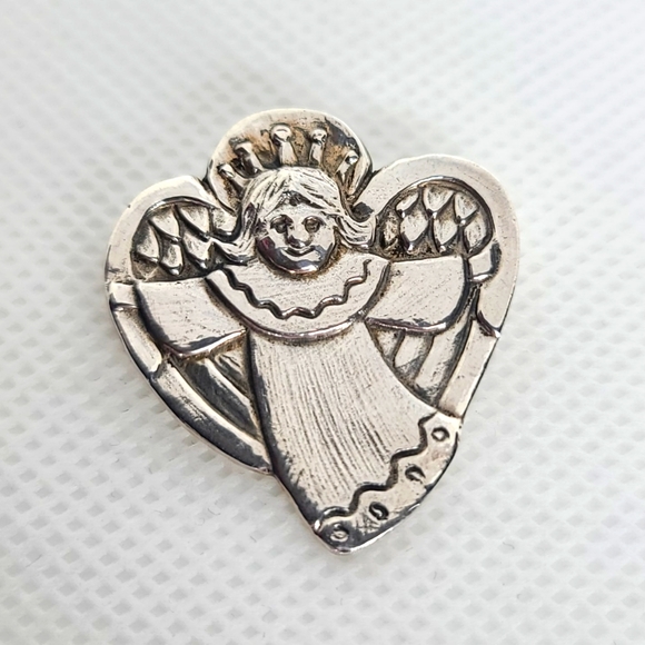 Jeep Collins | Jewelry | Vintage Sterling Jeep Collins Angel Broochpin ...
